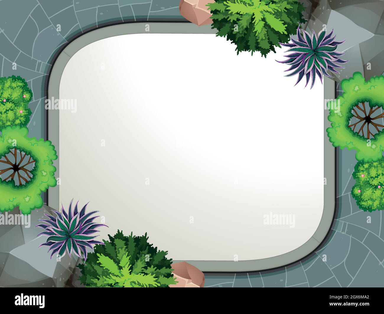 A garden aerial view border Stock Vector Image & Art - Alamy