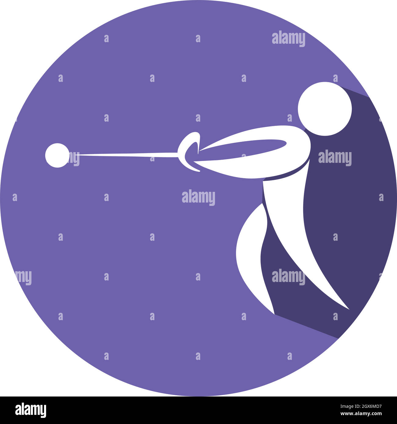 The hammer throw Stock Vector Images - Alamy