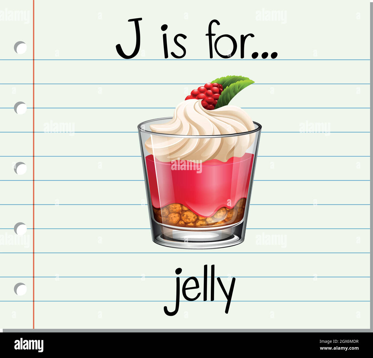 Flashcard letter J is for jelly Stock Vector Image & Art - Alamy
