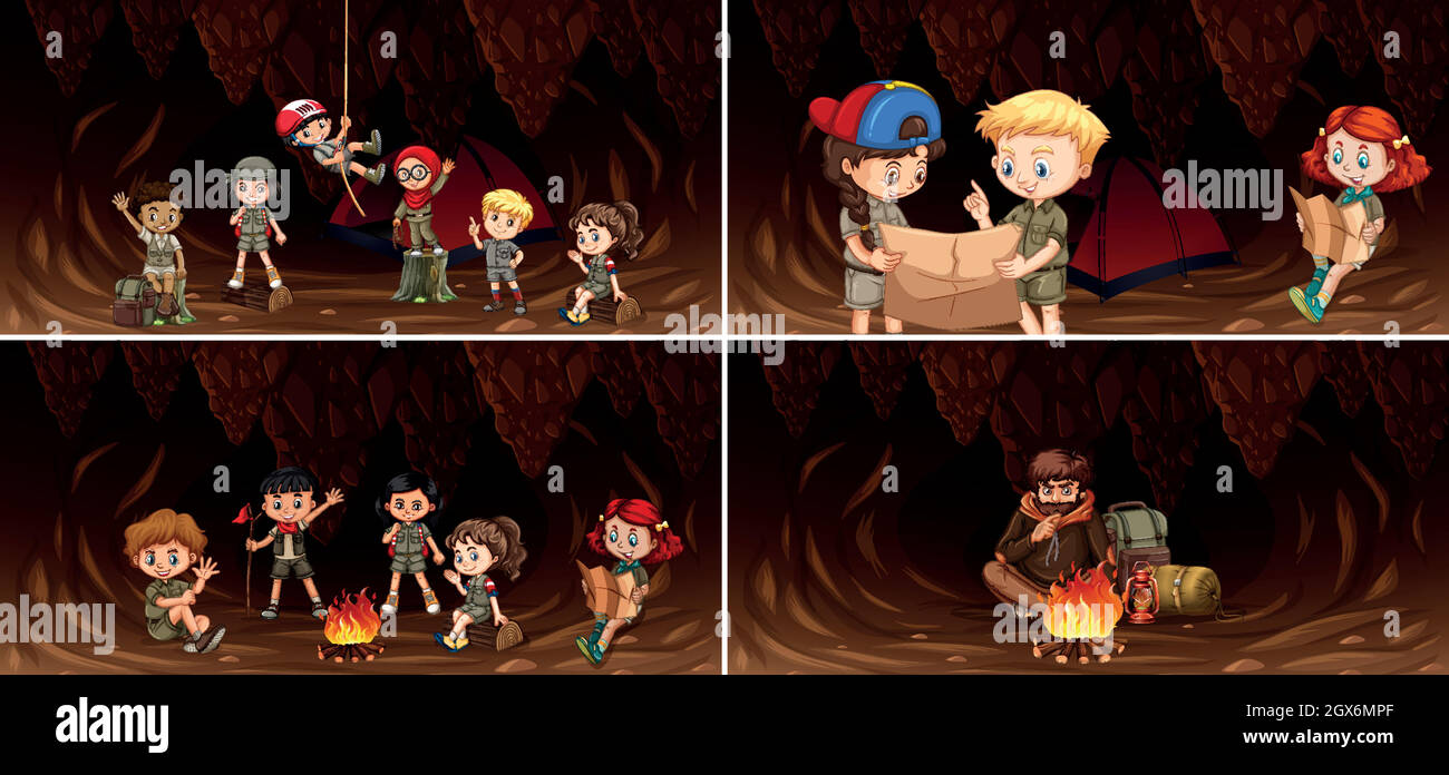 Set happy kids in Stock Vector Images - Alamy