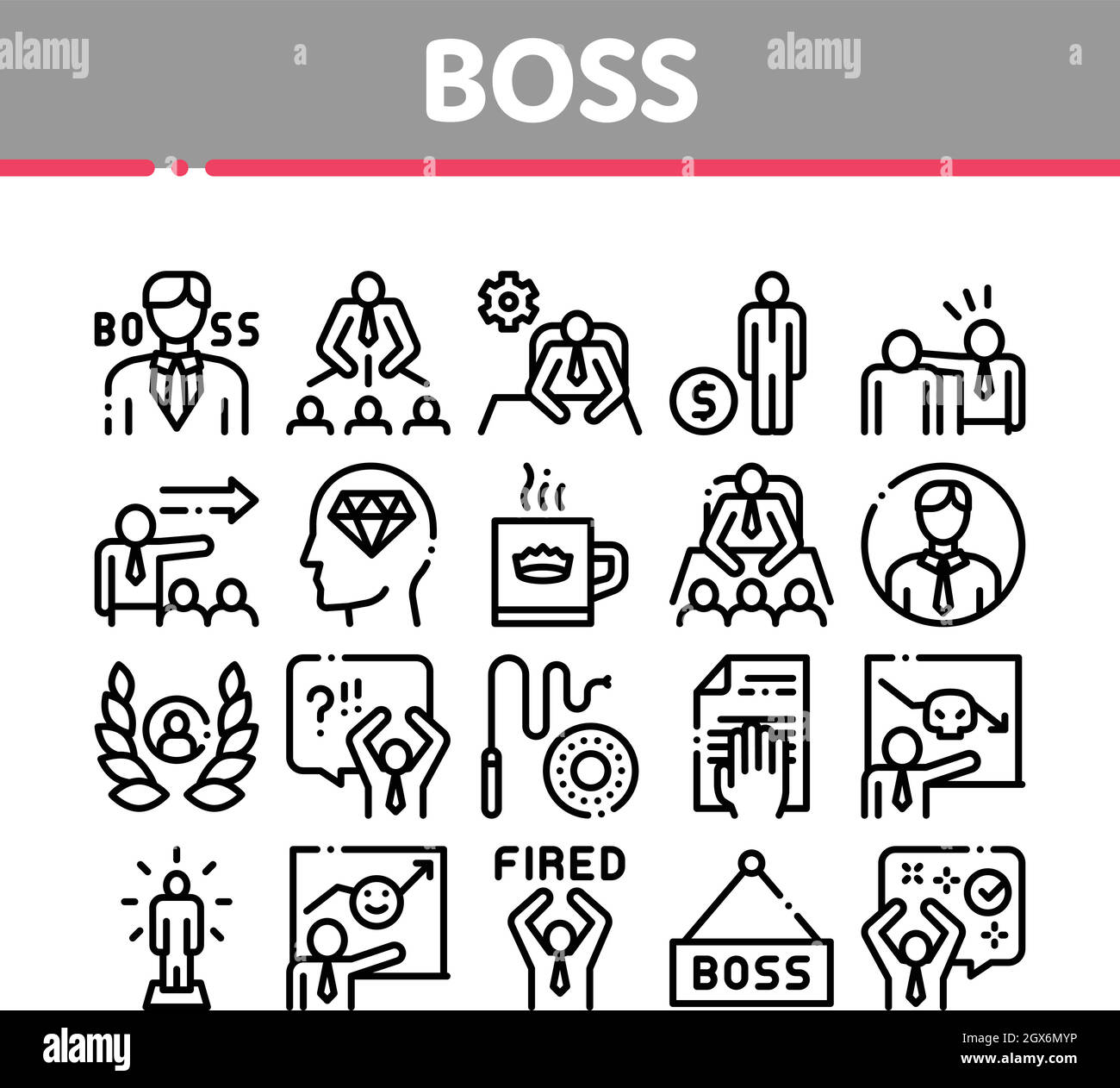 Boss office leader Stock Vector Images - Alamy