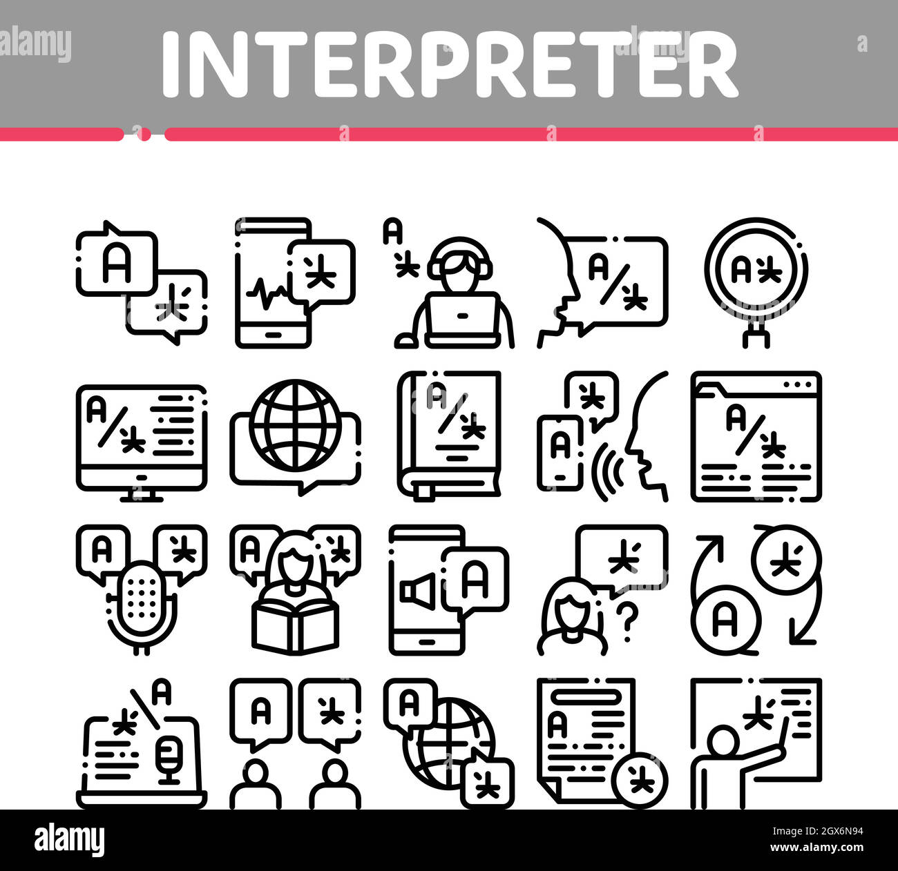 Translator logo Stock Vector Images - Alamy