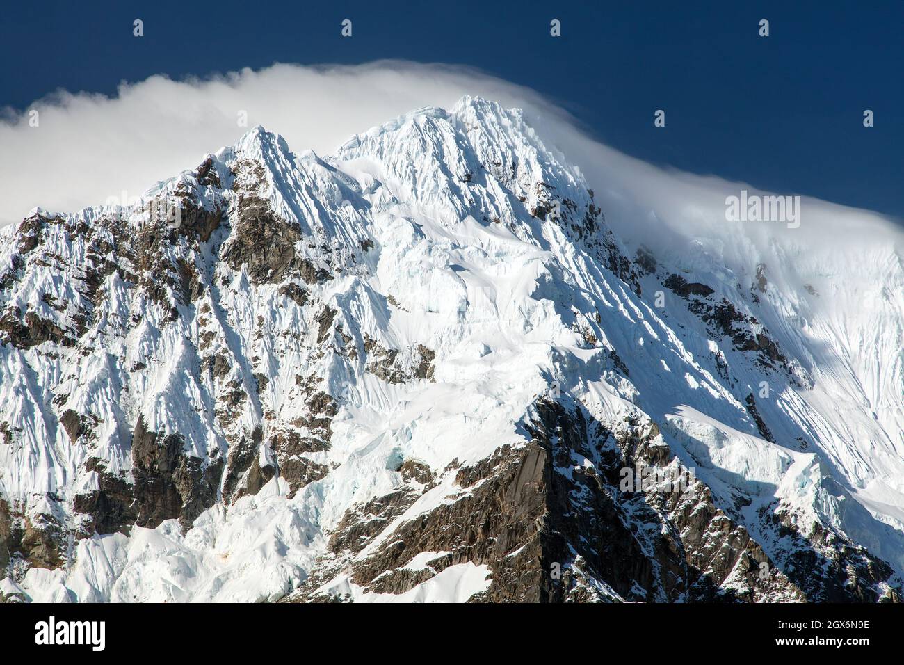 Evening view of mount Salkantay, Salcantay trek in the way to Machu ...