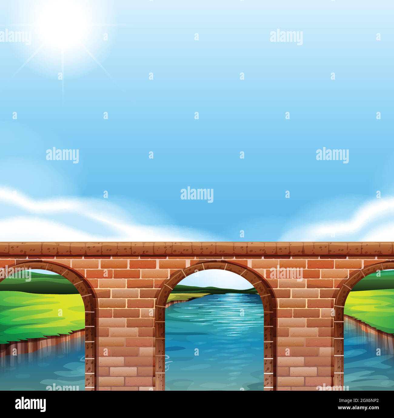 Water under the bridge Stock Vector Images - Alamy