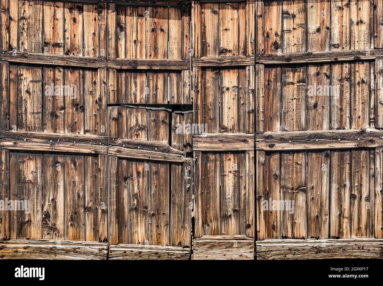Rustic wooden gate, abstract background Stock Photo - Alamy