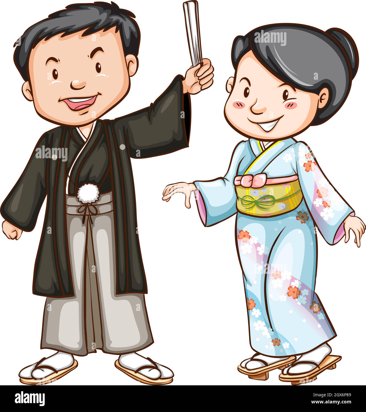 Japanese man kimono Cut Out Stock Images & Pictures - Alamy