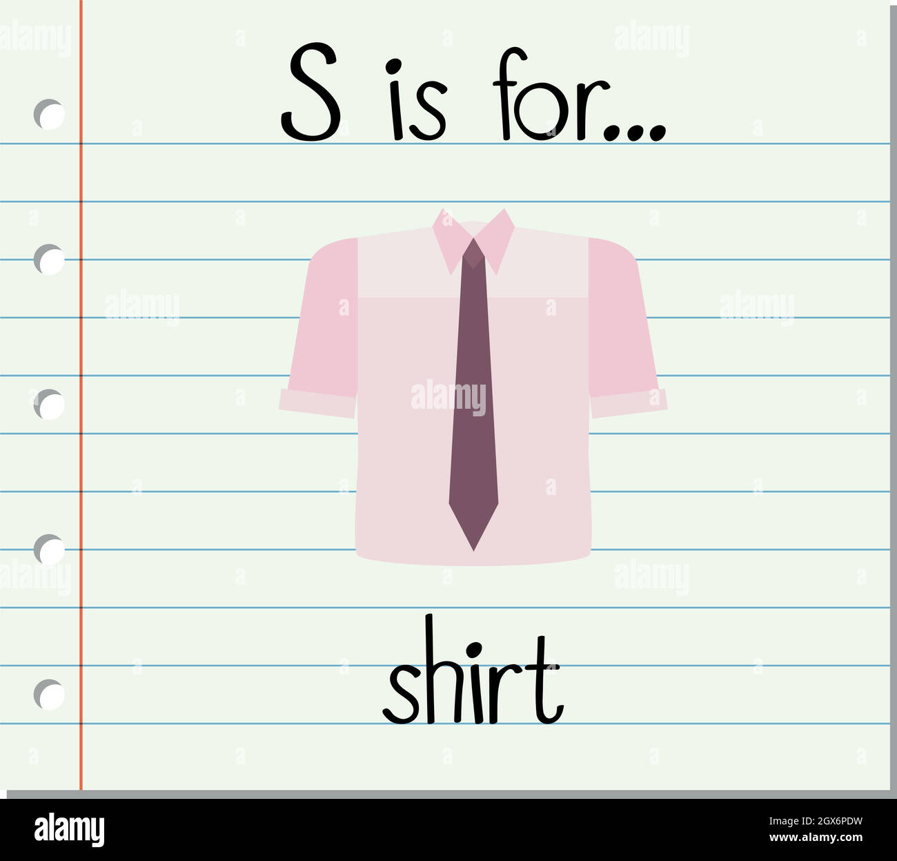 Flashcard letter S is for shirt Stock Vector Image & Art - Alamy