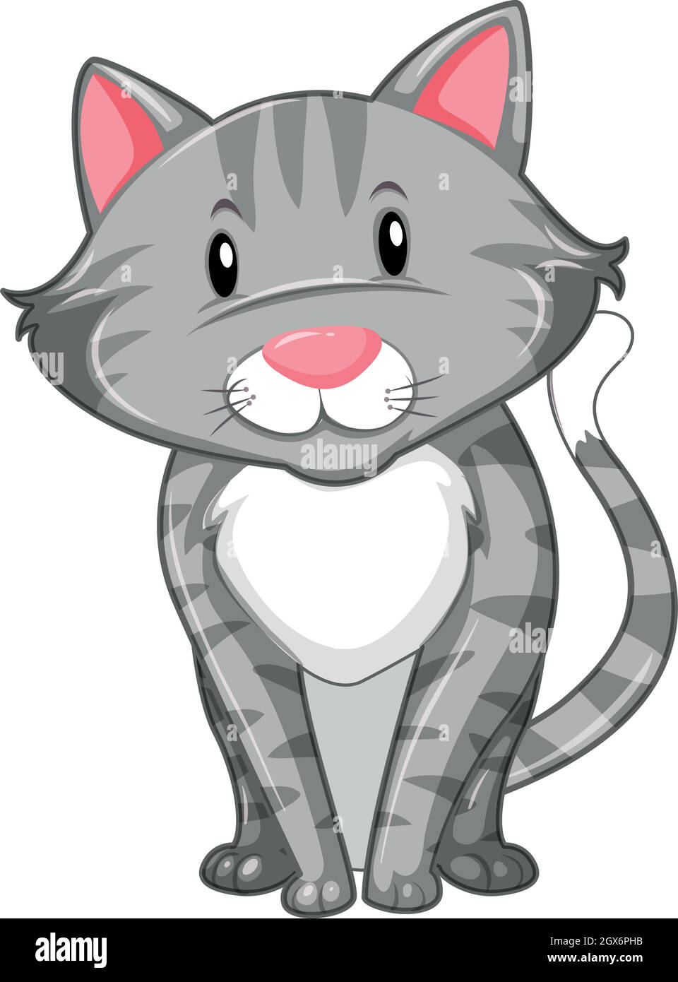 Cat white background Stock Vector Images - Alamy