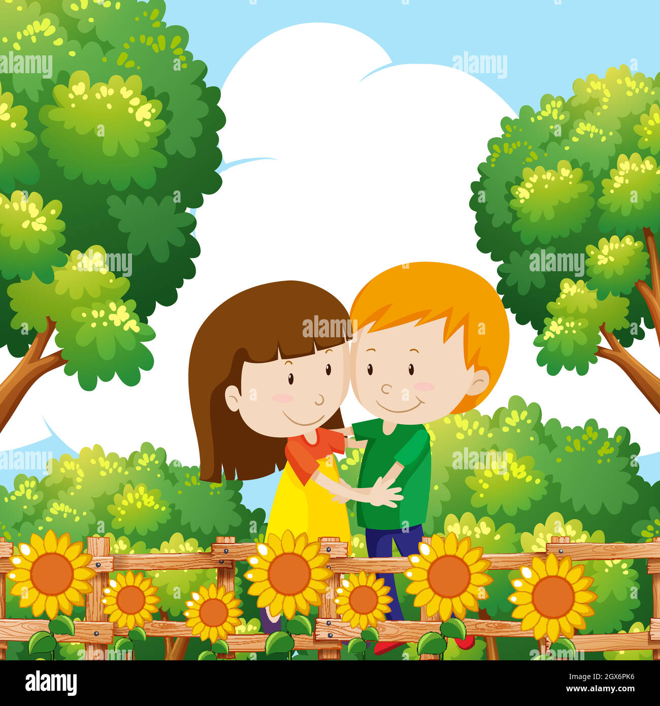 Cuddle girl Stock Vector Images - Alamy