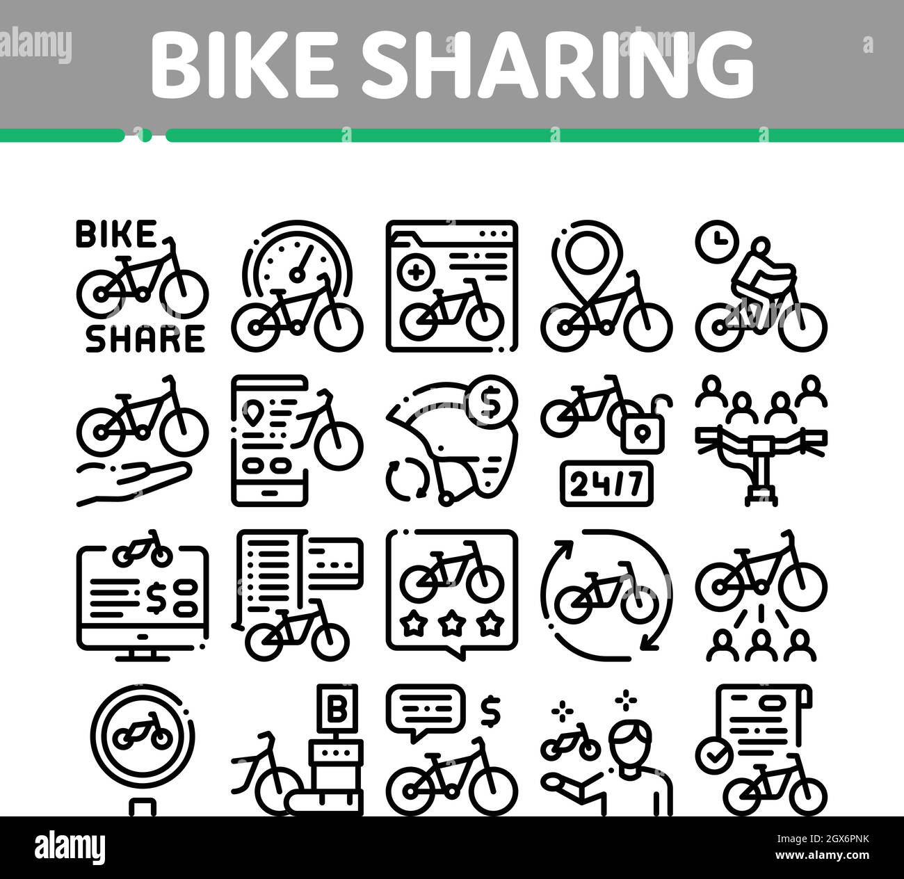 Bike share Stock Vector Images - Alamy