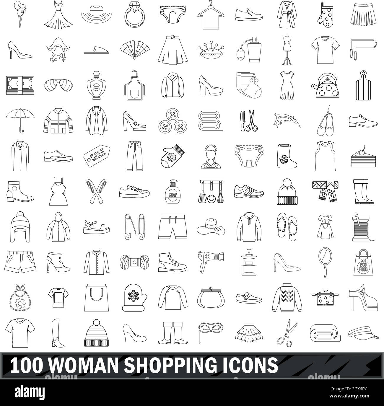 Shopping black t shirt Stock Vector Images - Alamy