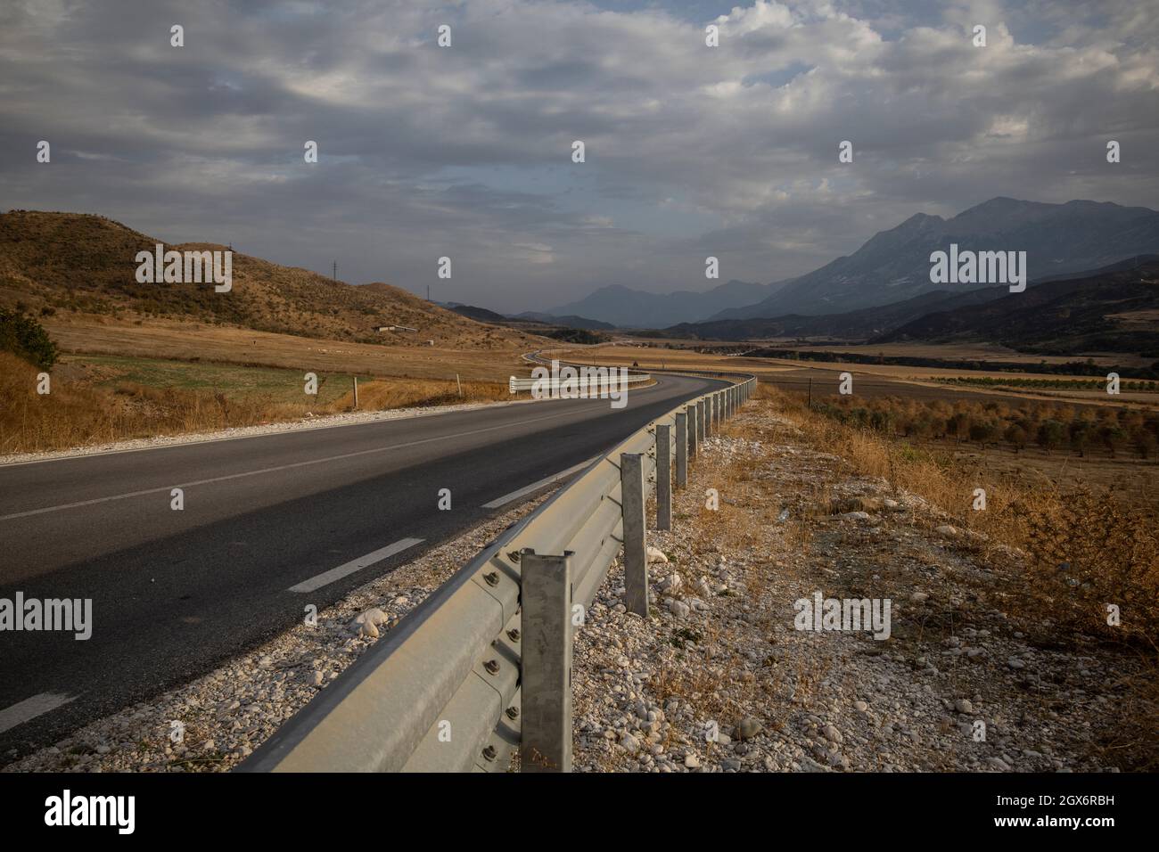 Llogara Pass (Qafa e Llogarasë) mountain road connects the Dukat Valley ...
