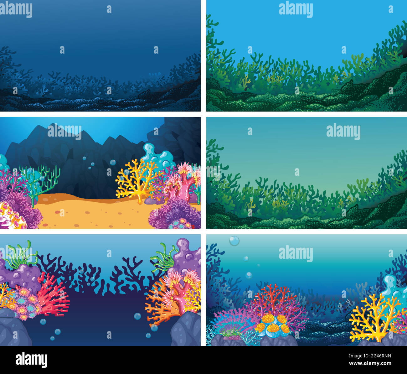 Underwater rocks river Stock Vector Images - Alamy