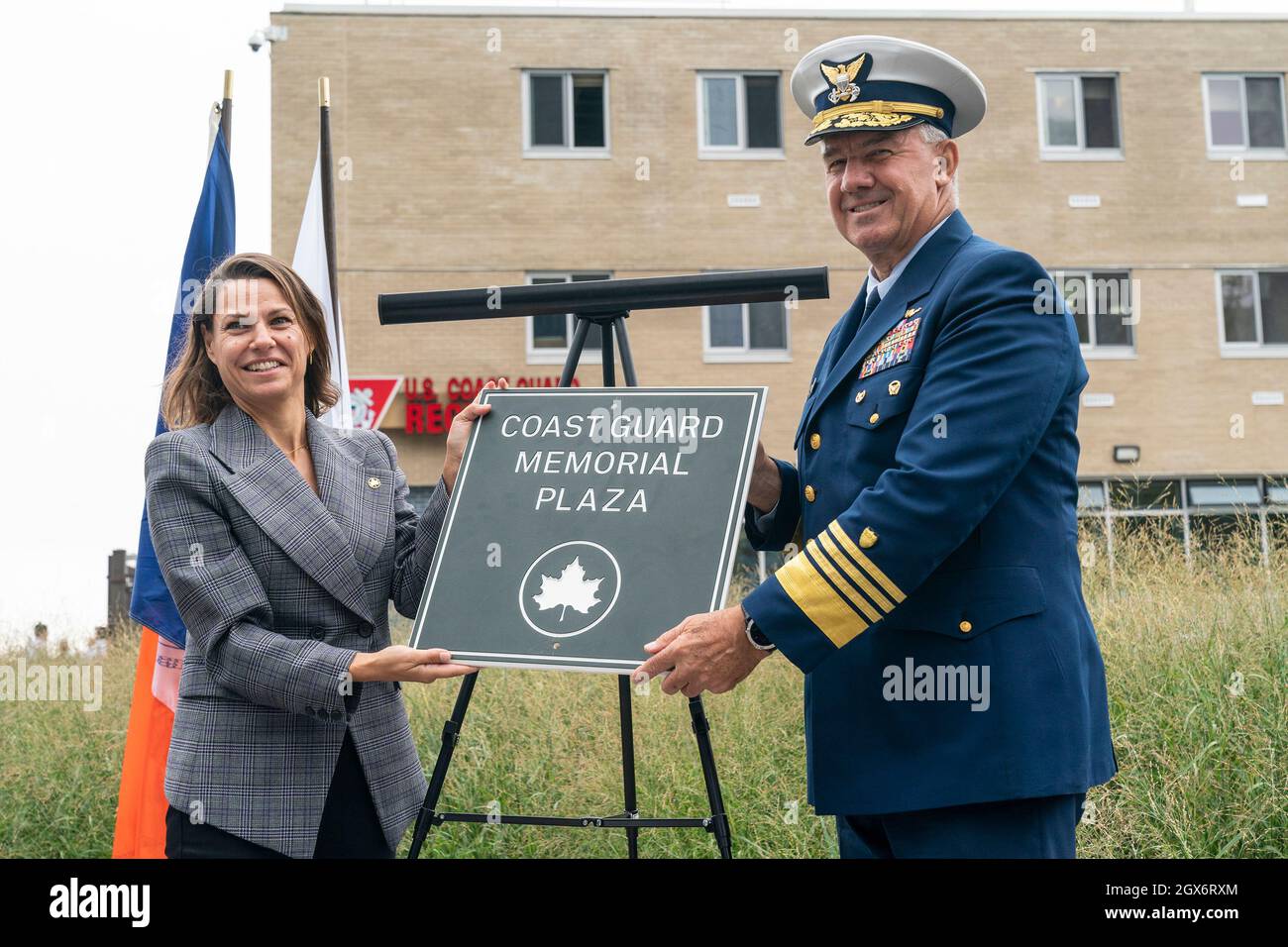 Atmosphere during ceremony for rededicattion of monument for Coast ...