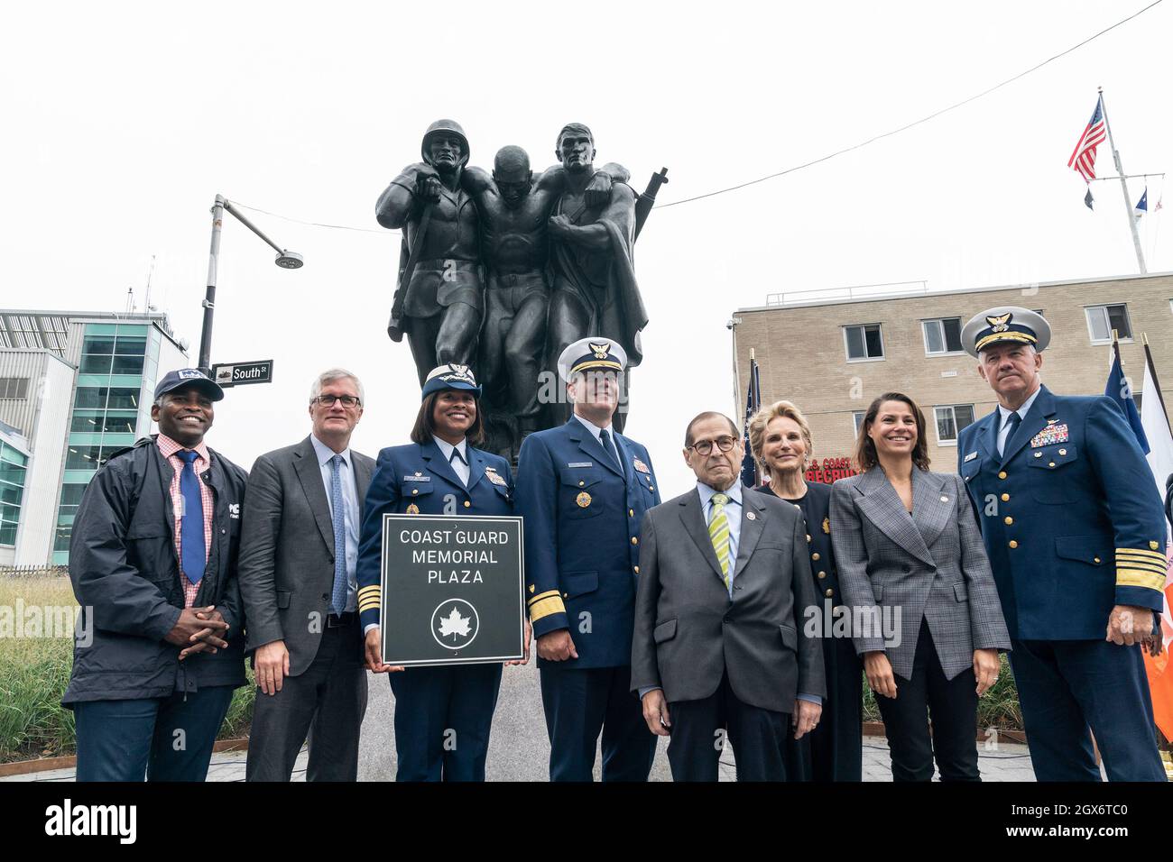 Atmosphere during ceremony for rededicattion of monument for Coast ...