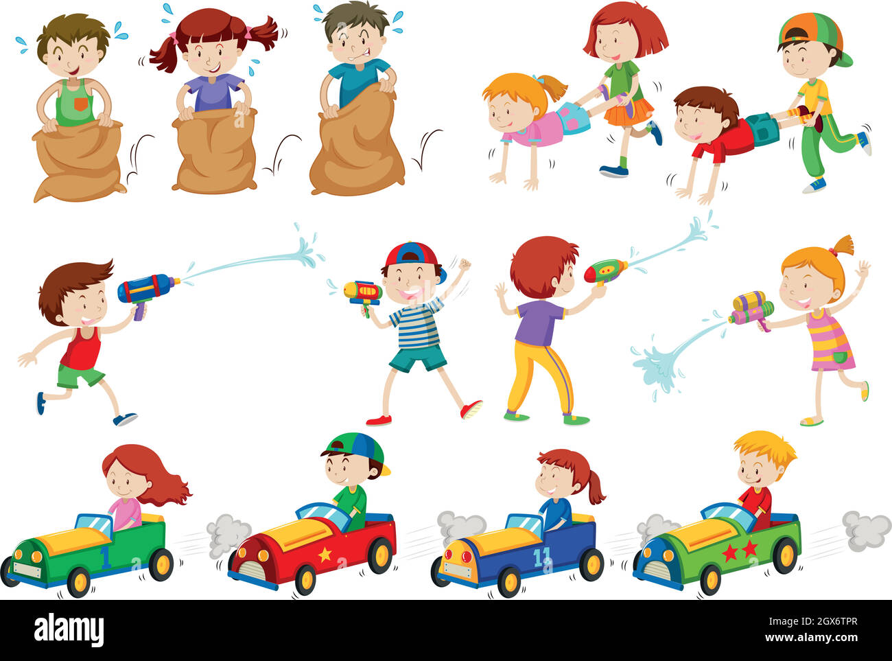 Children doing different activities Stock Vector Image & Art - Alamy