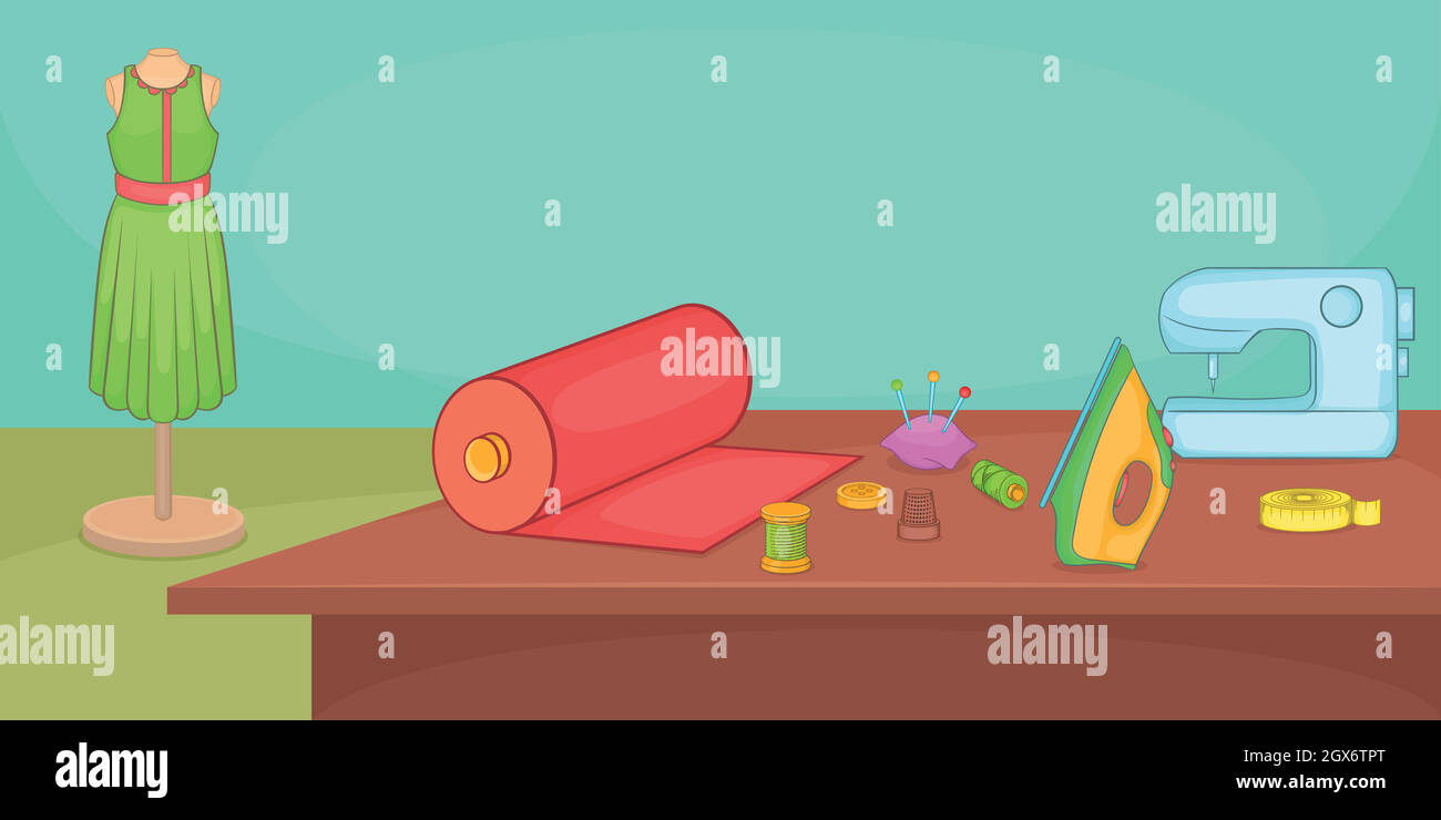 Tailor cartoon illustration hi-res stock photography and images - Alamy