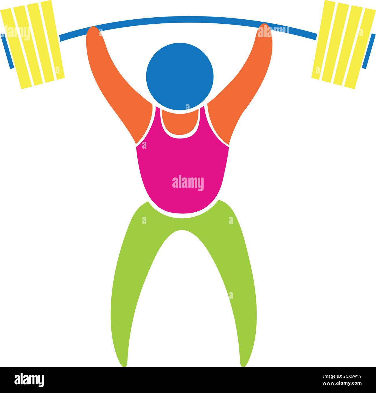 Colored sport icon for weightlifting Stock Vector Image & Art - Alamy