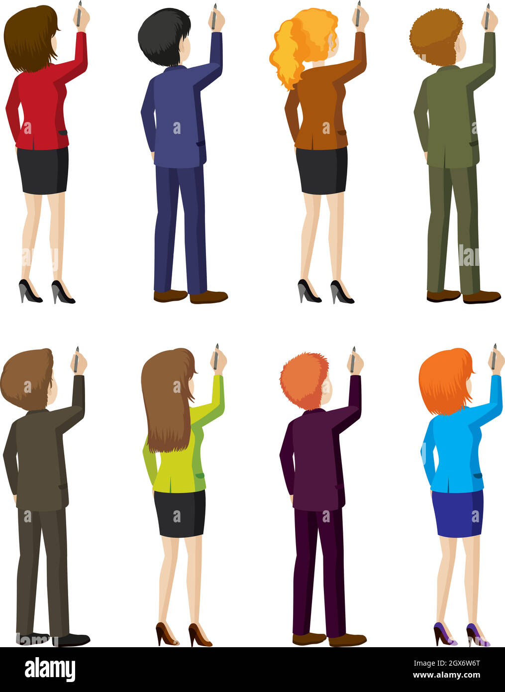 Faceless businessminded people writing Stock Vector Image & Art - Alamy