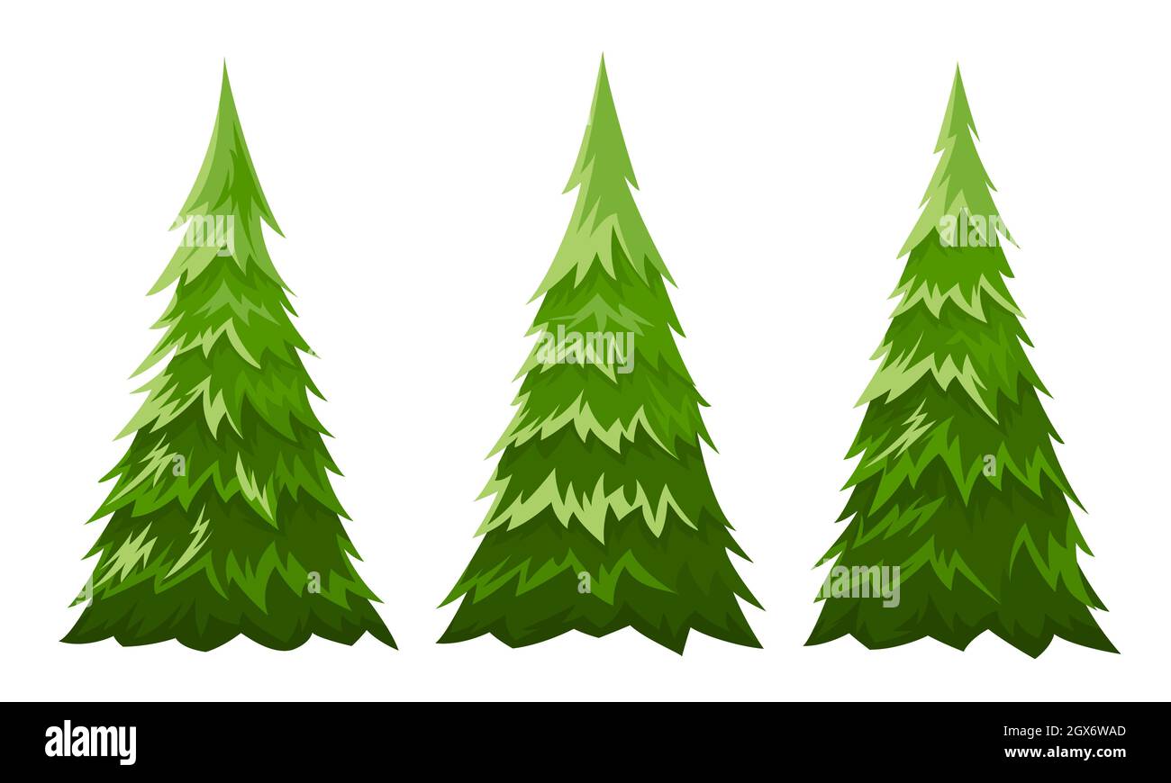 Fir trees set Stock Vector Image & Art - Alamy