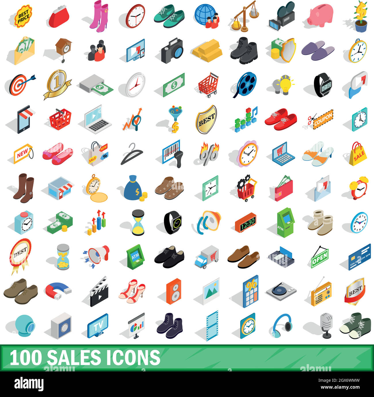 Internet shopping icons isometric Stock Vector Images - Alamy