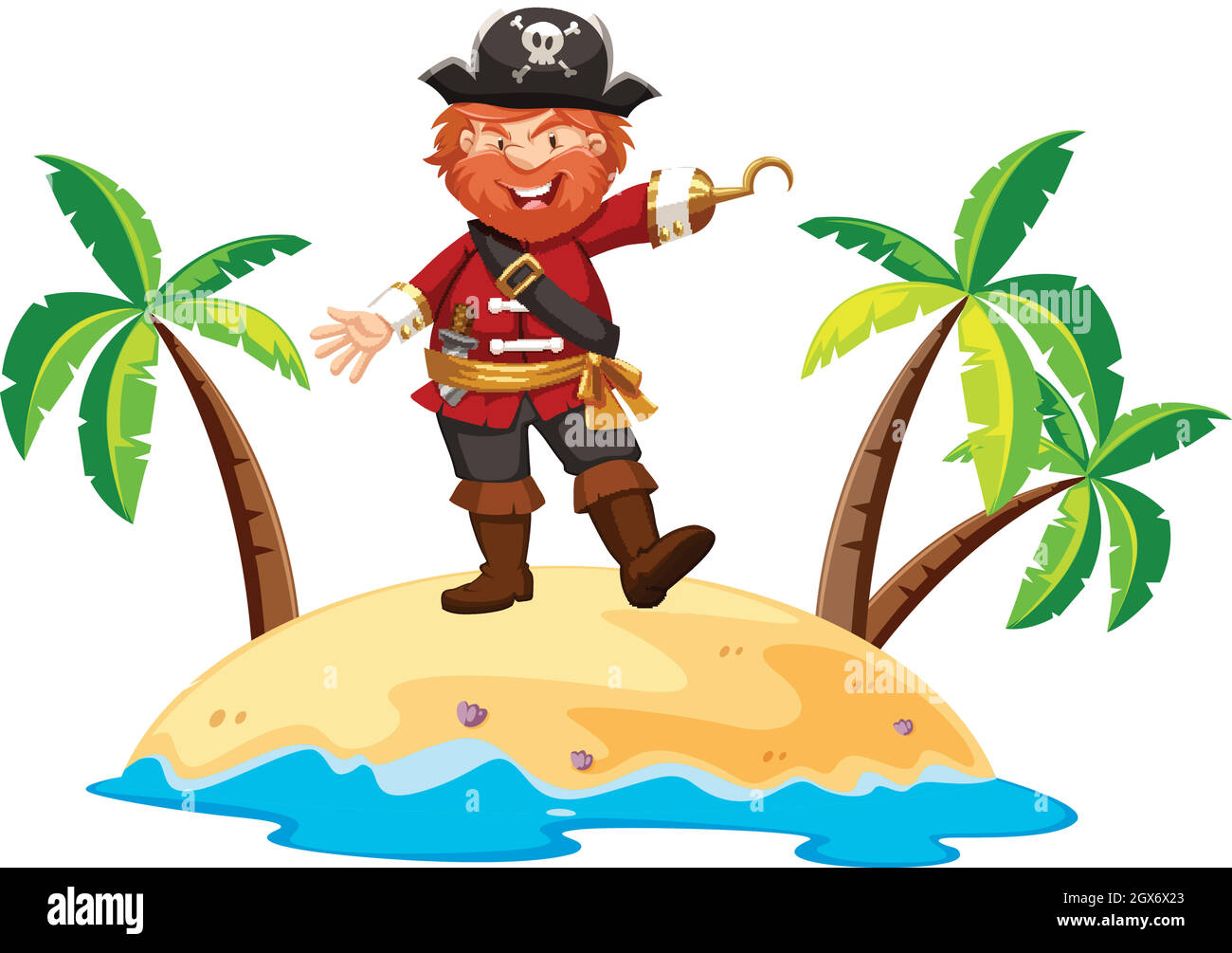 Pirate standing on the island Stock Vector Image & Art - Alamy