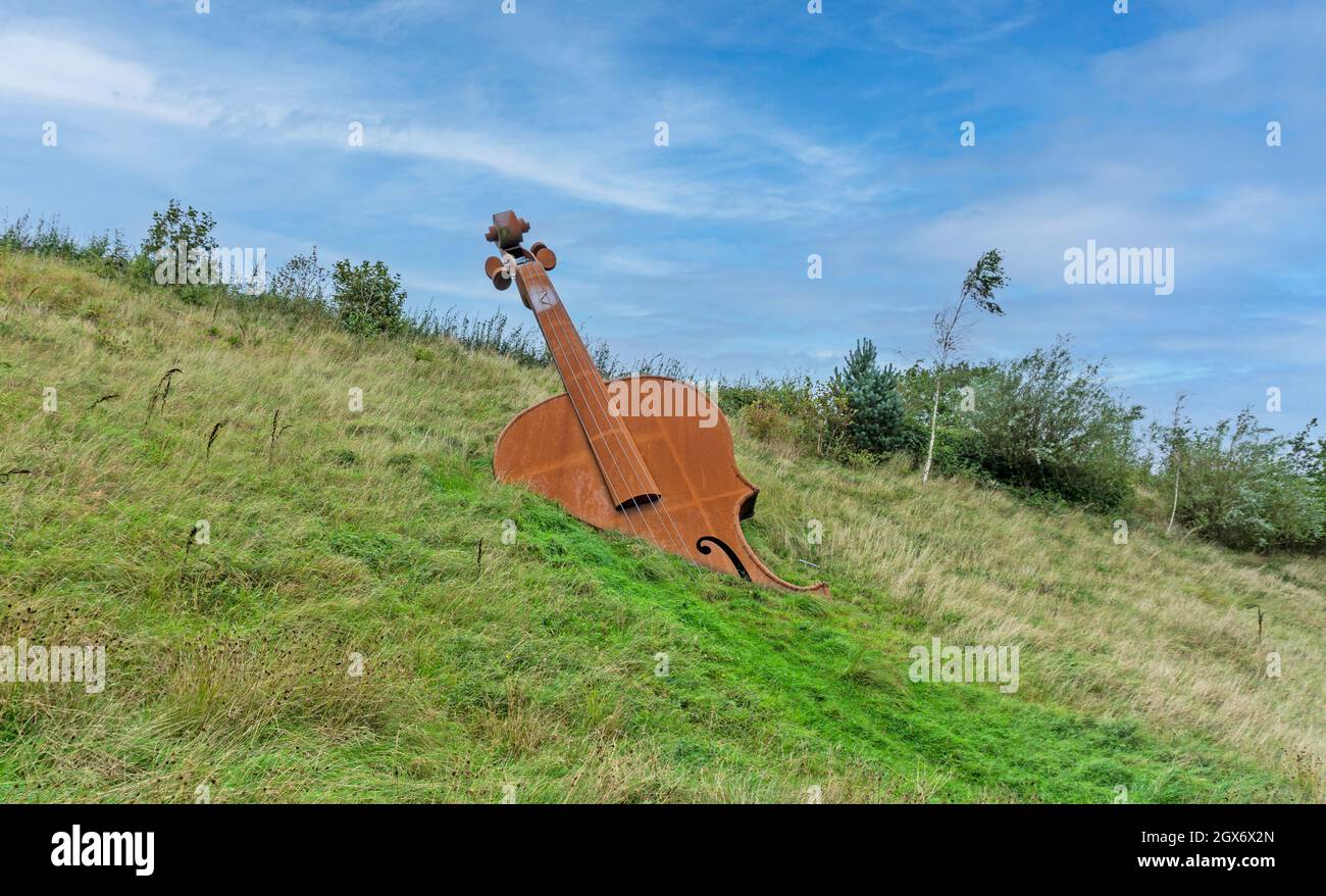 This Corten steel fiddle statue is on the N5 bypass near Longford town ...