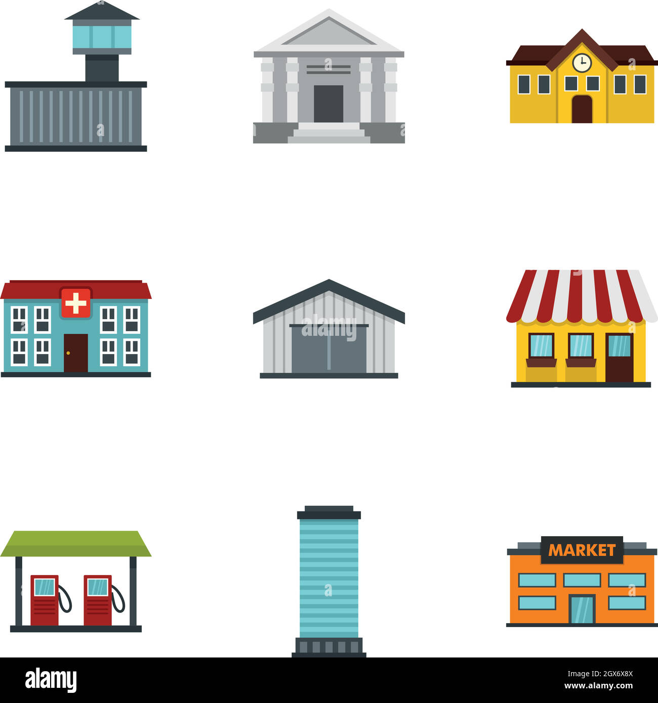 Public city building infrastructure Stock Vector Images - Alamy