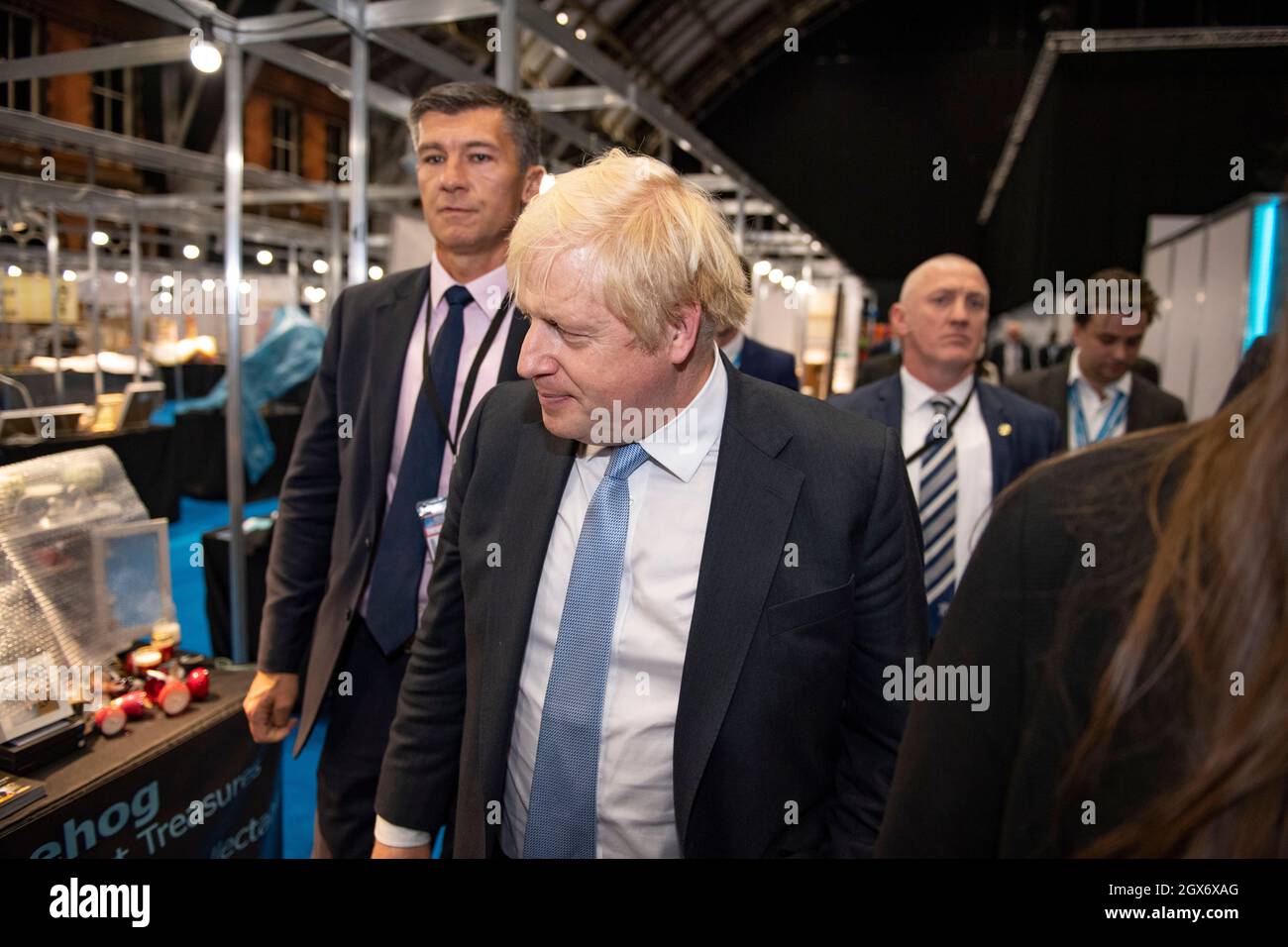 Manchester, England, UK. 4th Oct, 2021. PICTURED: Rt Hon Boris Johnson ...