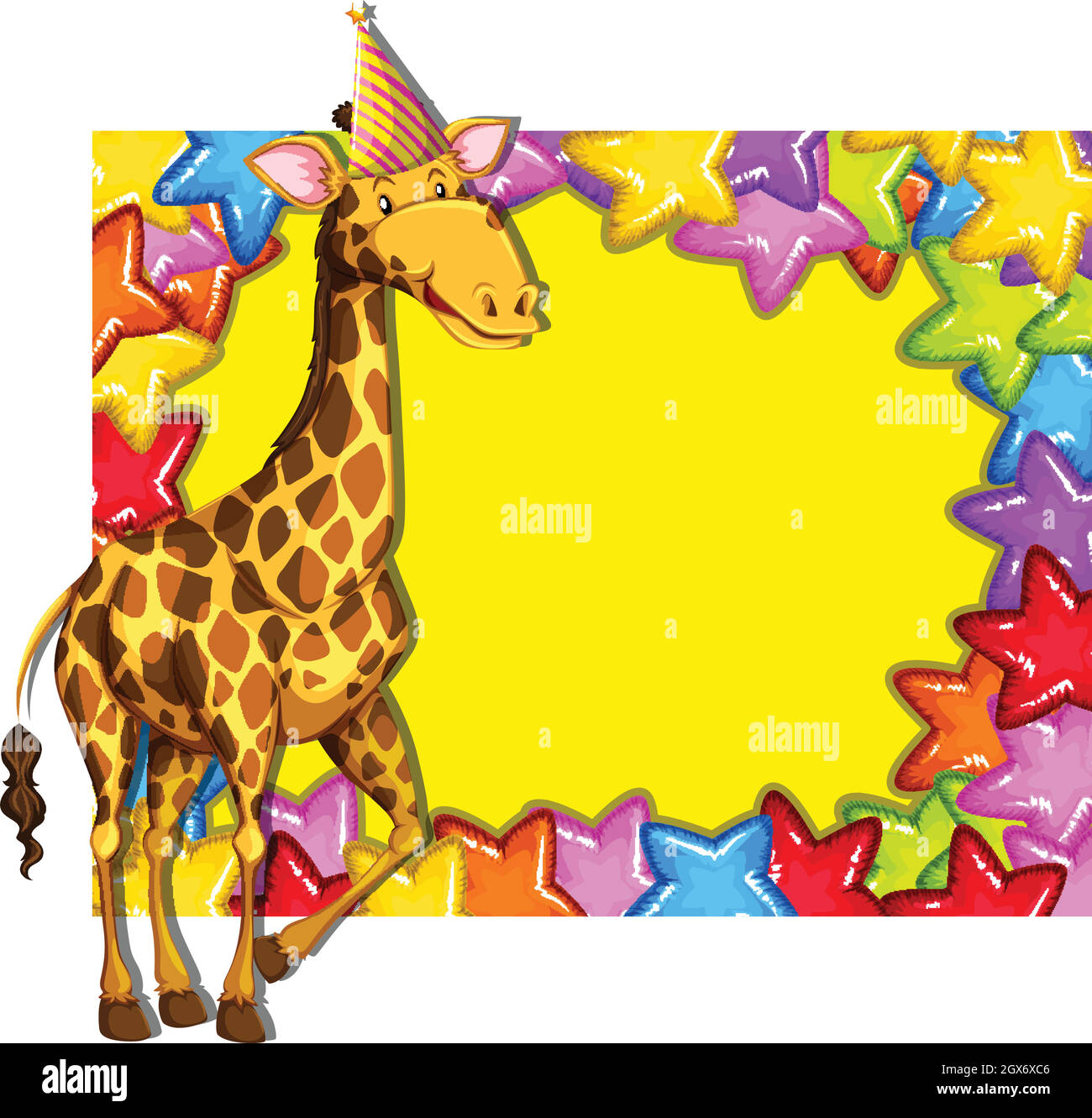 Border design giraffe illustration hi-res stock photography and images ...