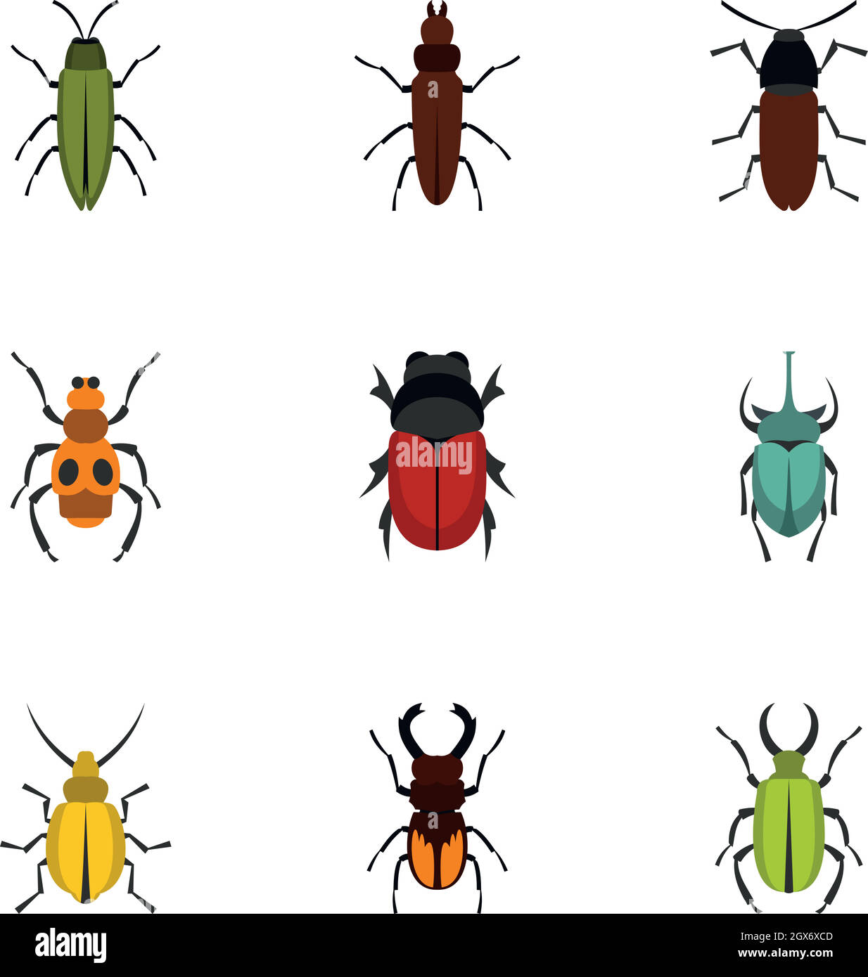 Scarab beetle insect icon Stock Vector Images - Alamy
