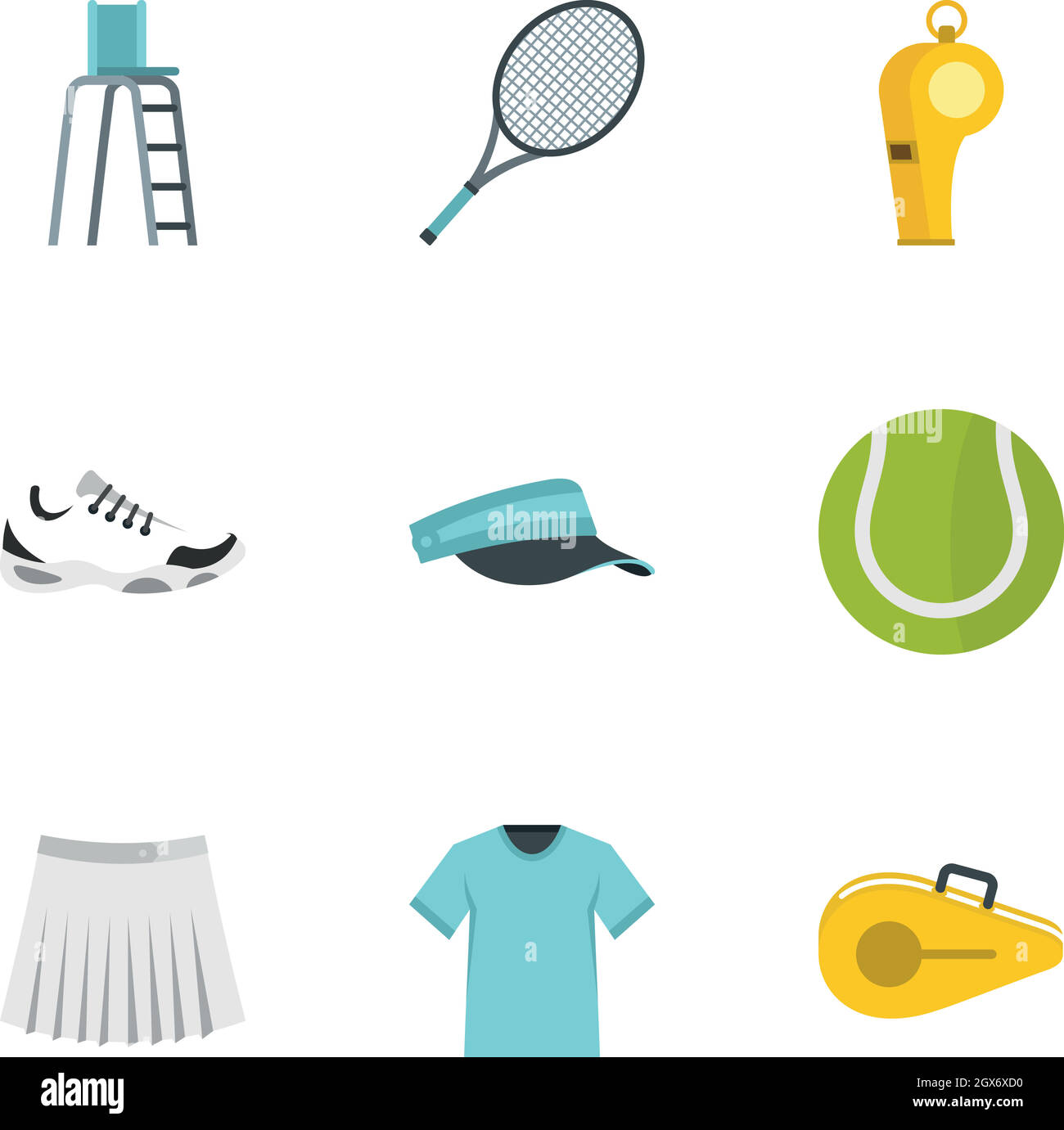 Court tennis icons set, flat style Stock Vector Image & Art - Alamy