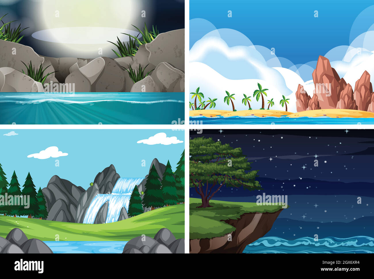 Different landscape view Stock Vector Images - Alamy