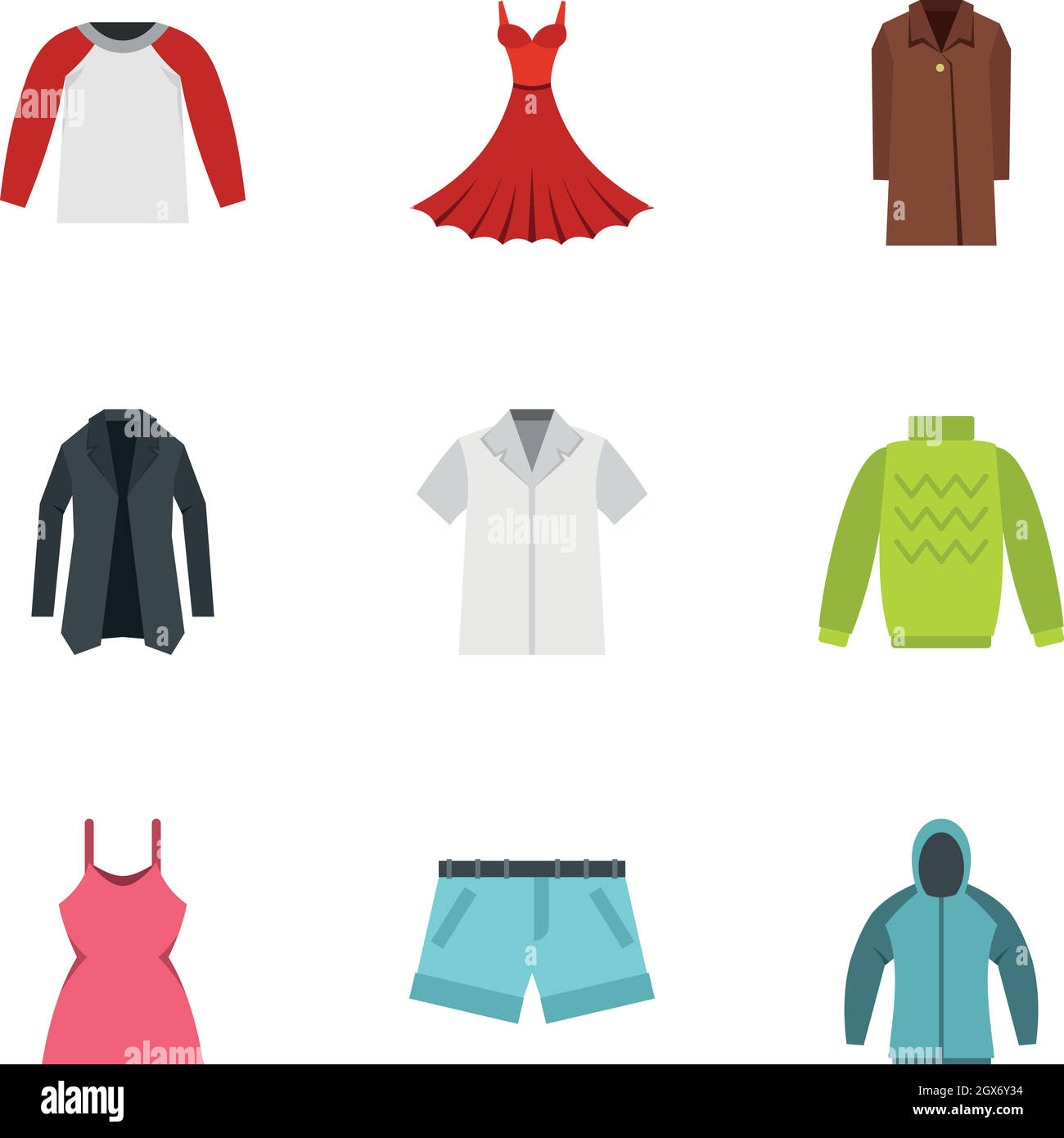 Fashion Collection Of Woman Wardrobe Icons Set Stock Vector Image And Art