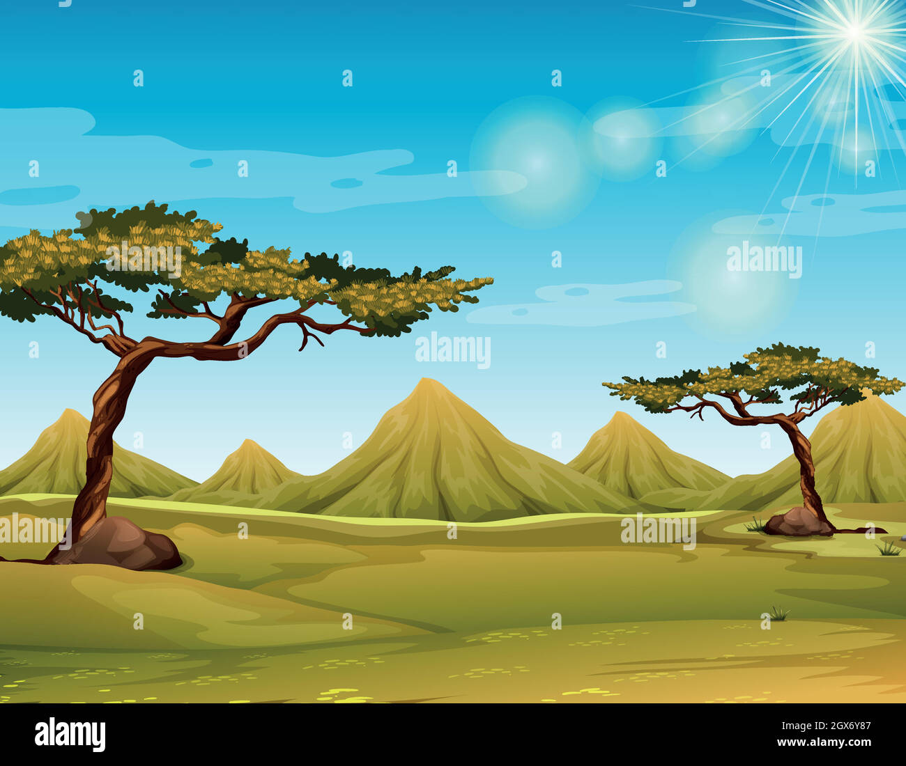 Hills woods Stock Vector Images - Alamy