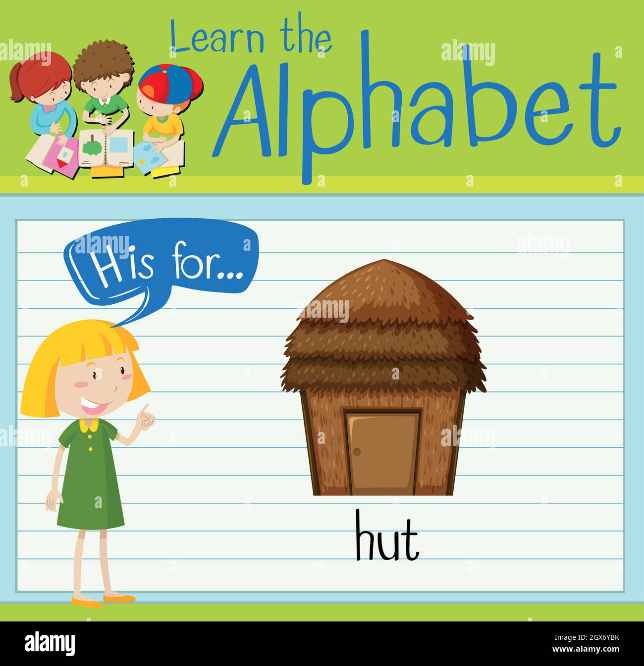 Flashcard letter H is for hut Stock Vector Image & Art - Alamy