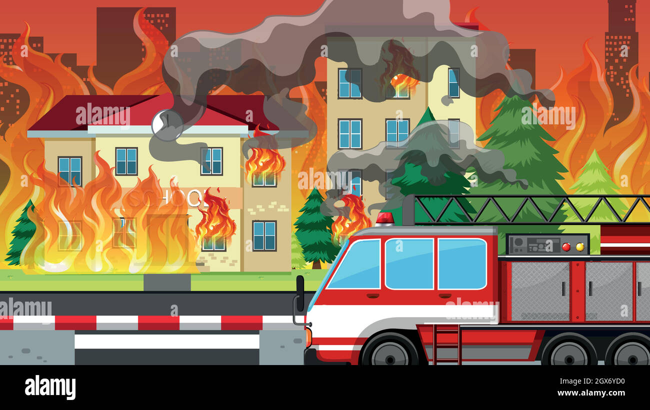 Safety in fire Stock Vector Images - Alamy