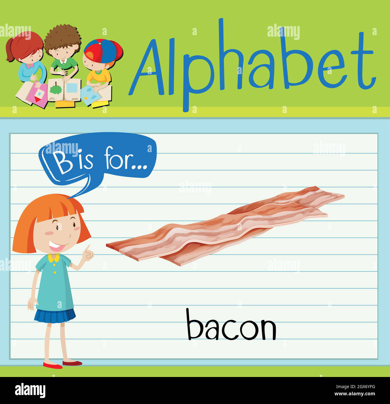 Flashcard letter meat illustration hi-res stock photography and images ...