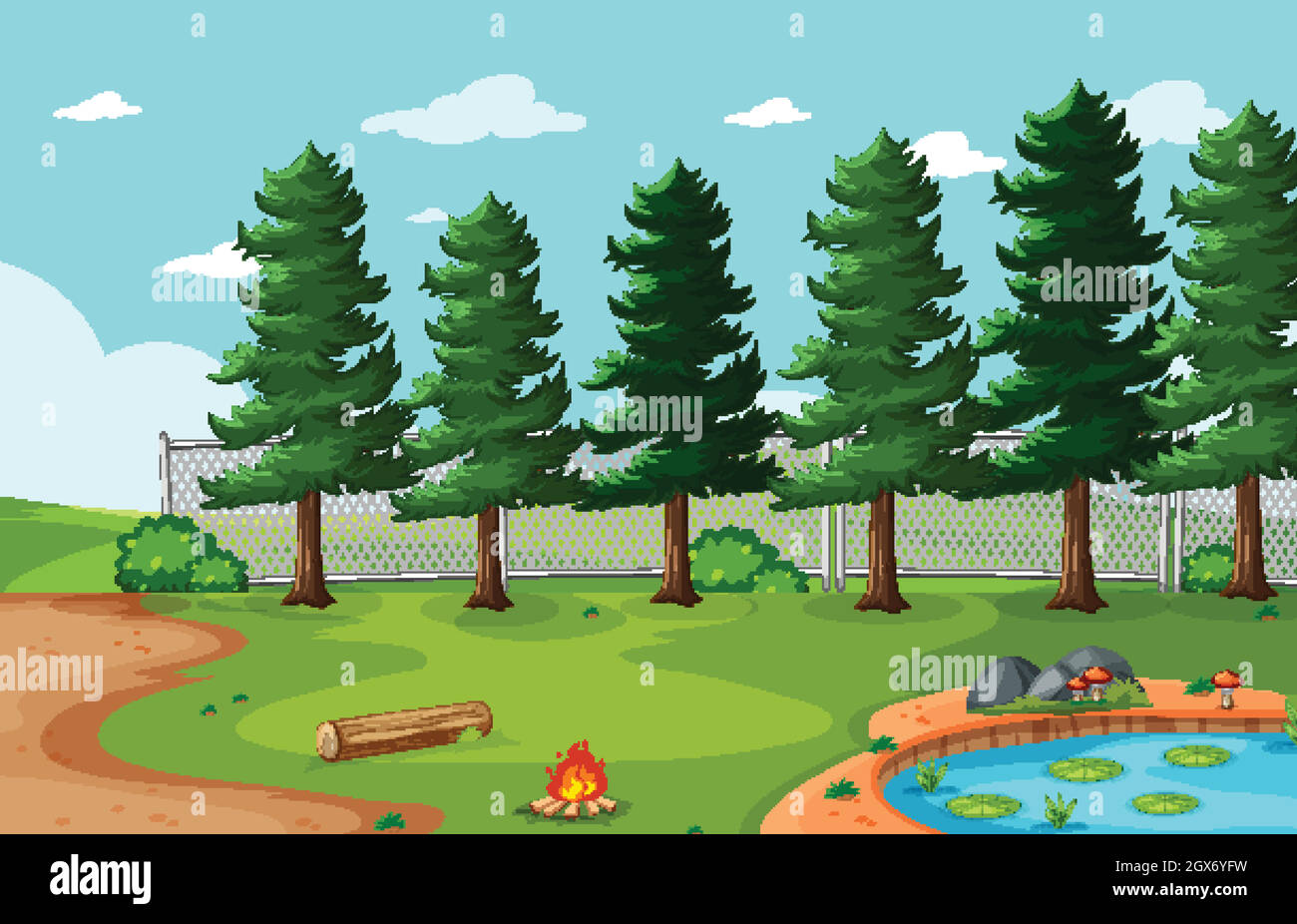 Empty nature park background Stock Vector Images - Alamy