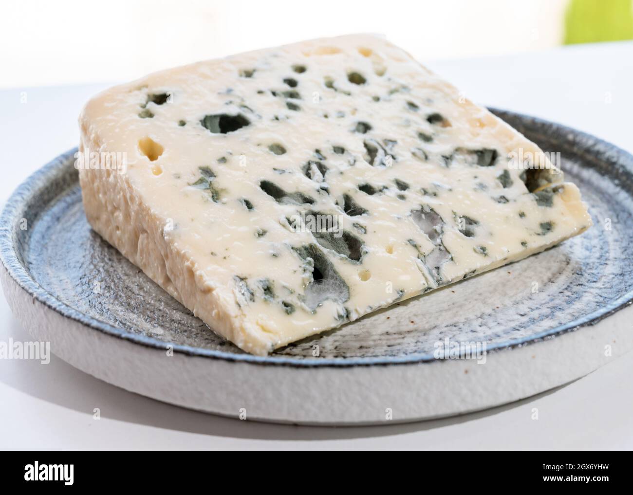 Cheese collection, semi-hard French blue cheese roquefort from ...