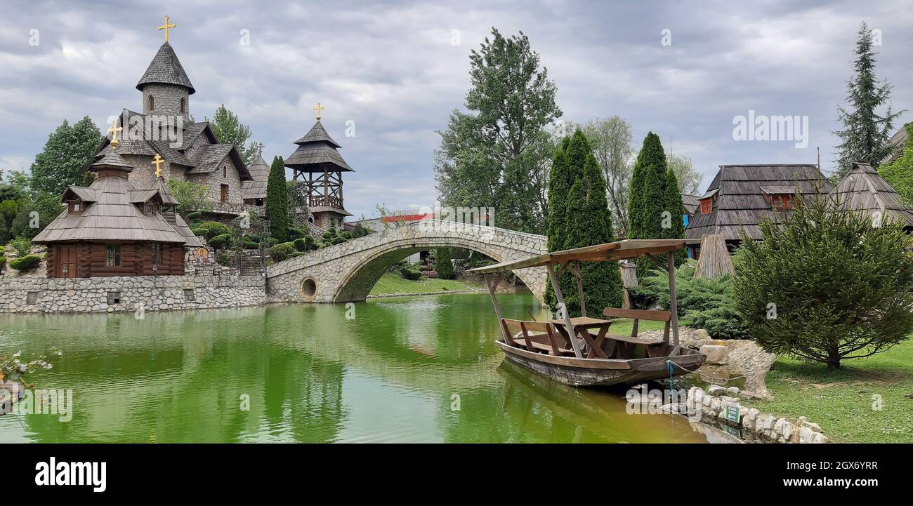 Beautiful view of Ethno village Stanisic, Bosnia and Herzegovina Stock ...