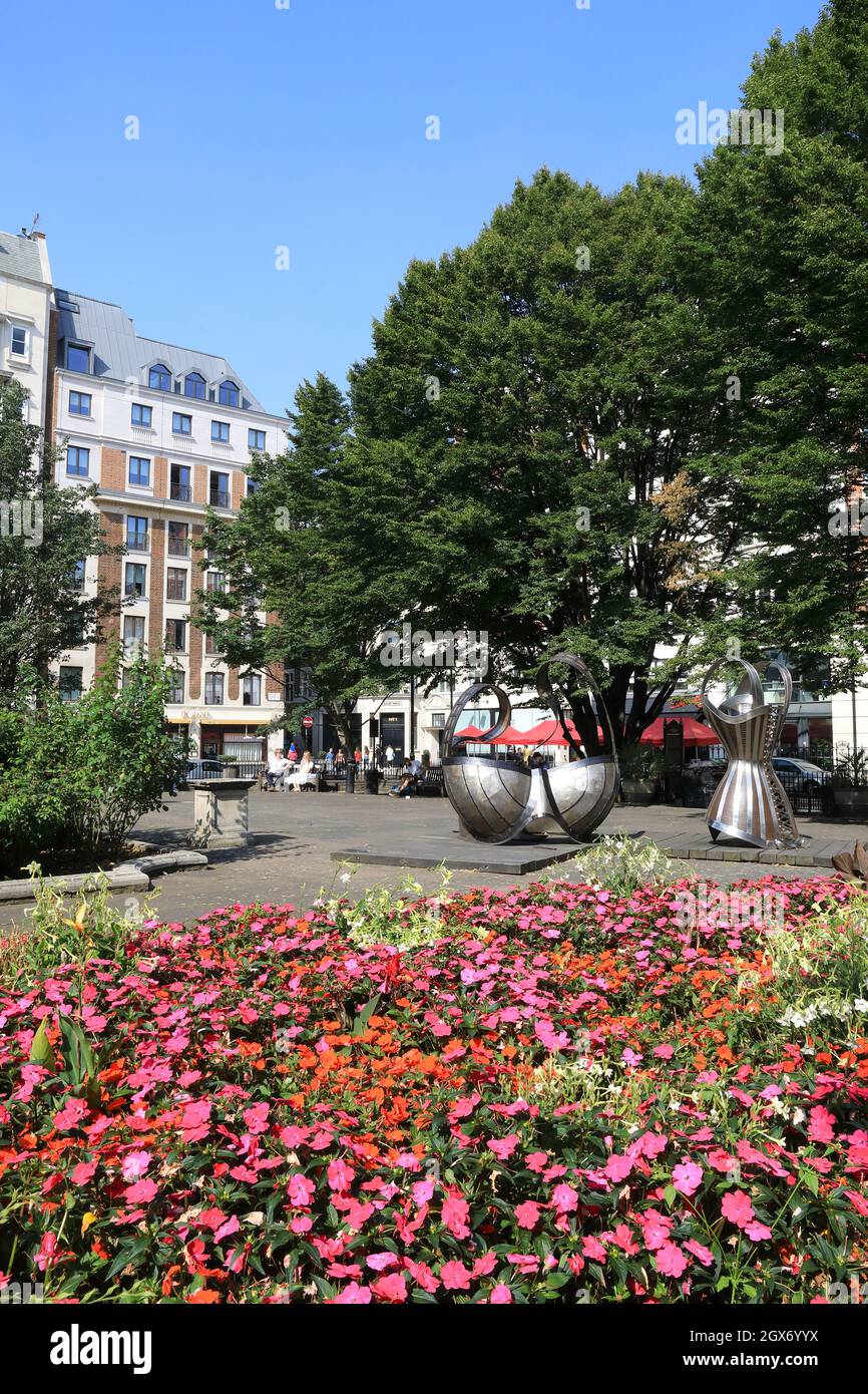 Golden Square in Soho, City of Westminster, an historical garden square ...