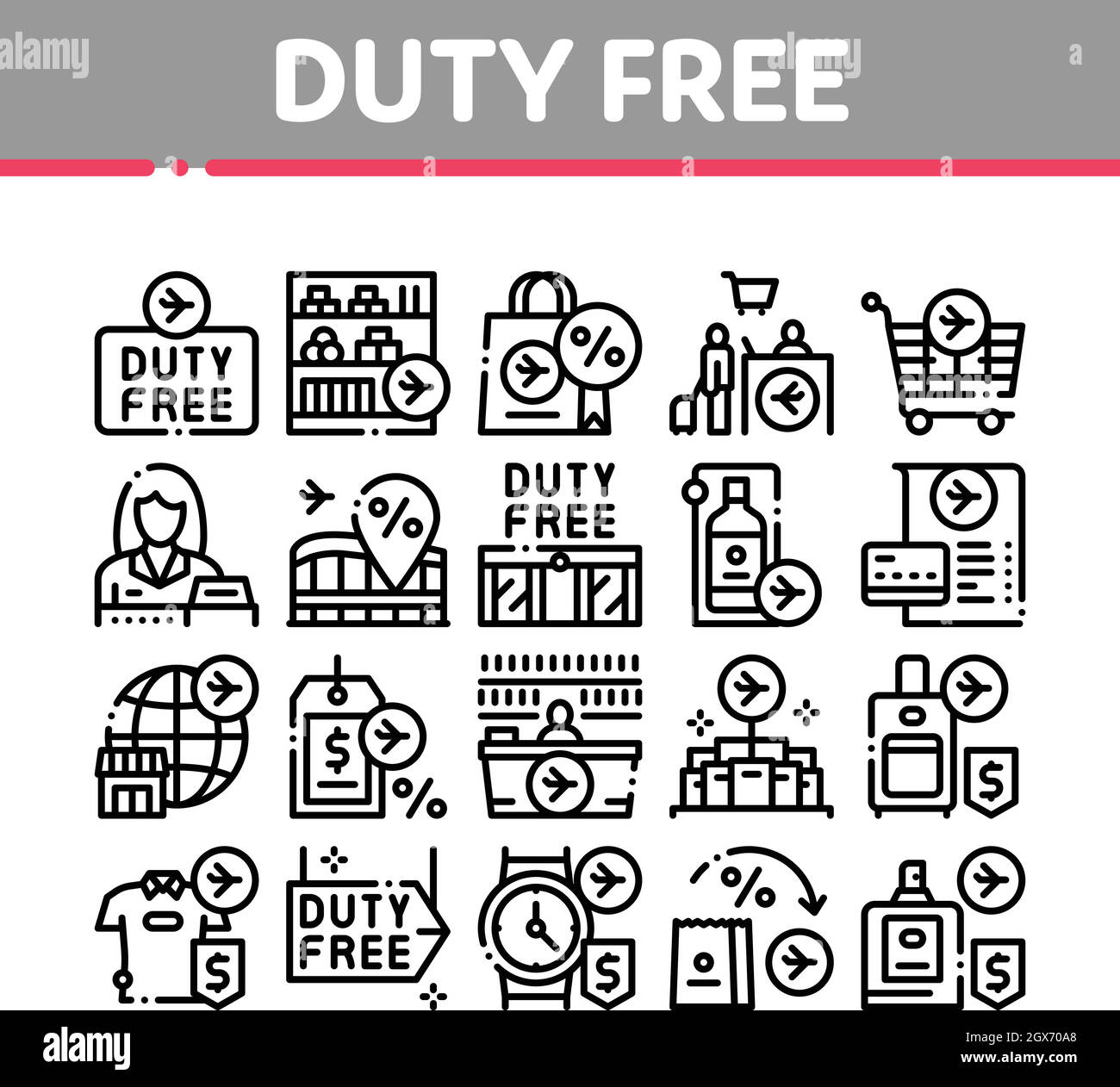 Airport duty free perfume shop Stock Vector Images - Alamy