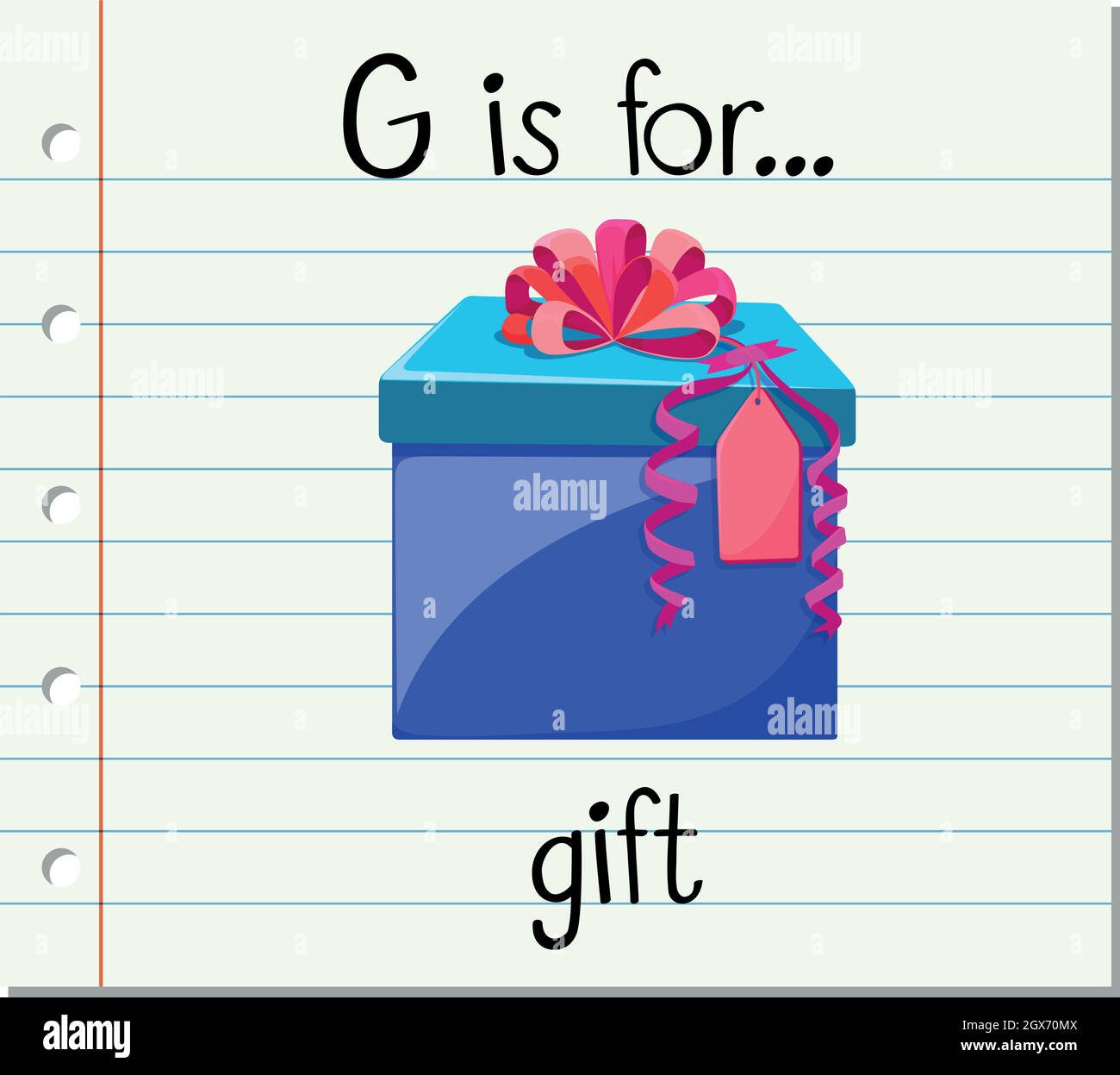 Flashcard alphabet G is for gift Stock Vector Image & Art - Alamy