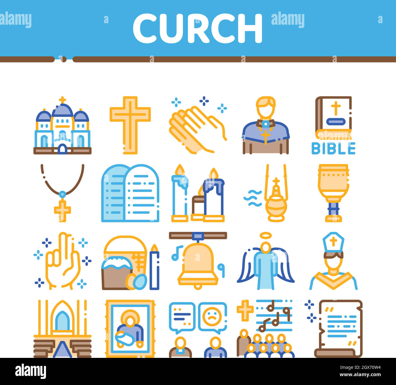 Church logo book hi-res stock photography and images - Alamy