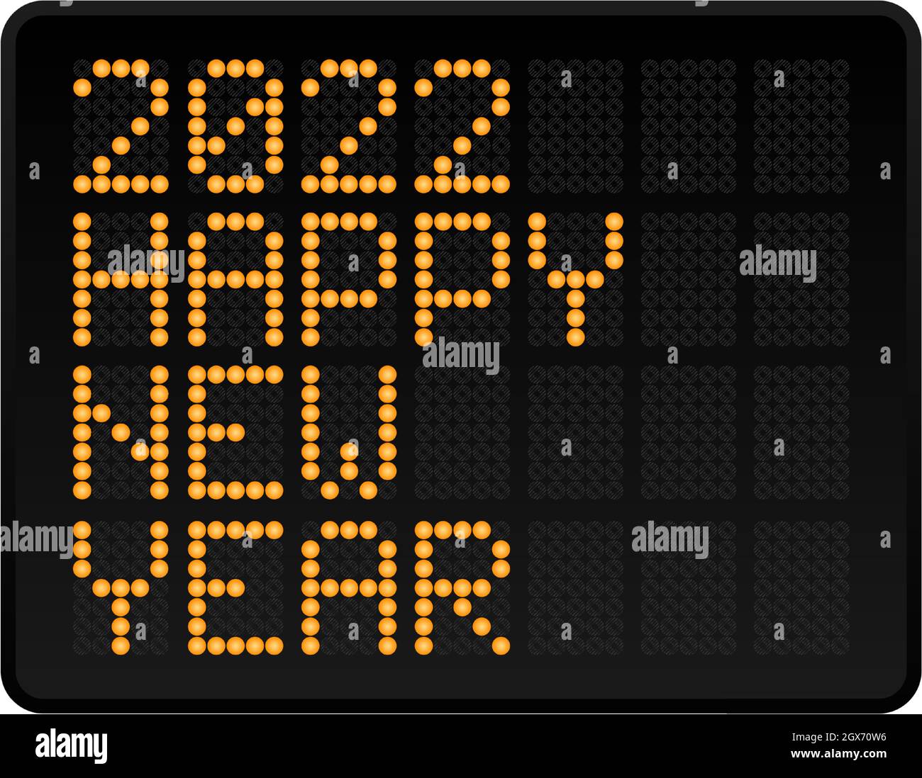 Happy new year 2022 vector illustration. Led digital alphabet Style ...