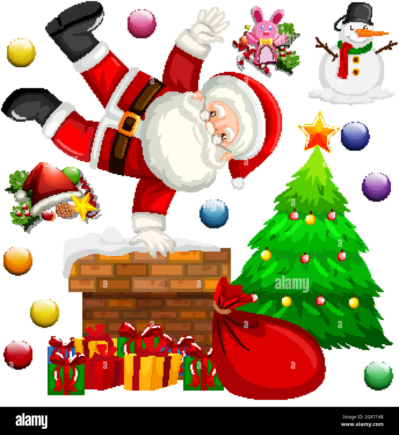 Set of isolated objects of christmas theme Stock Vector Image & Art - Alamy