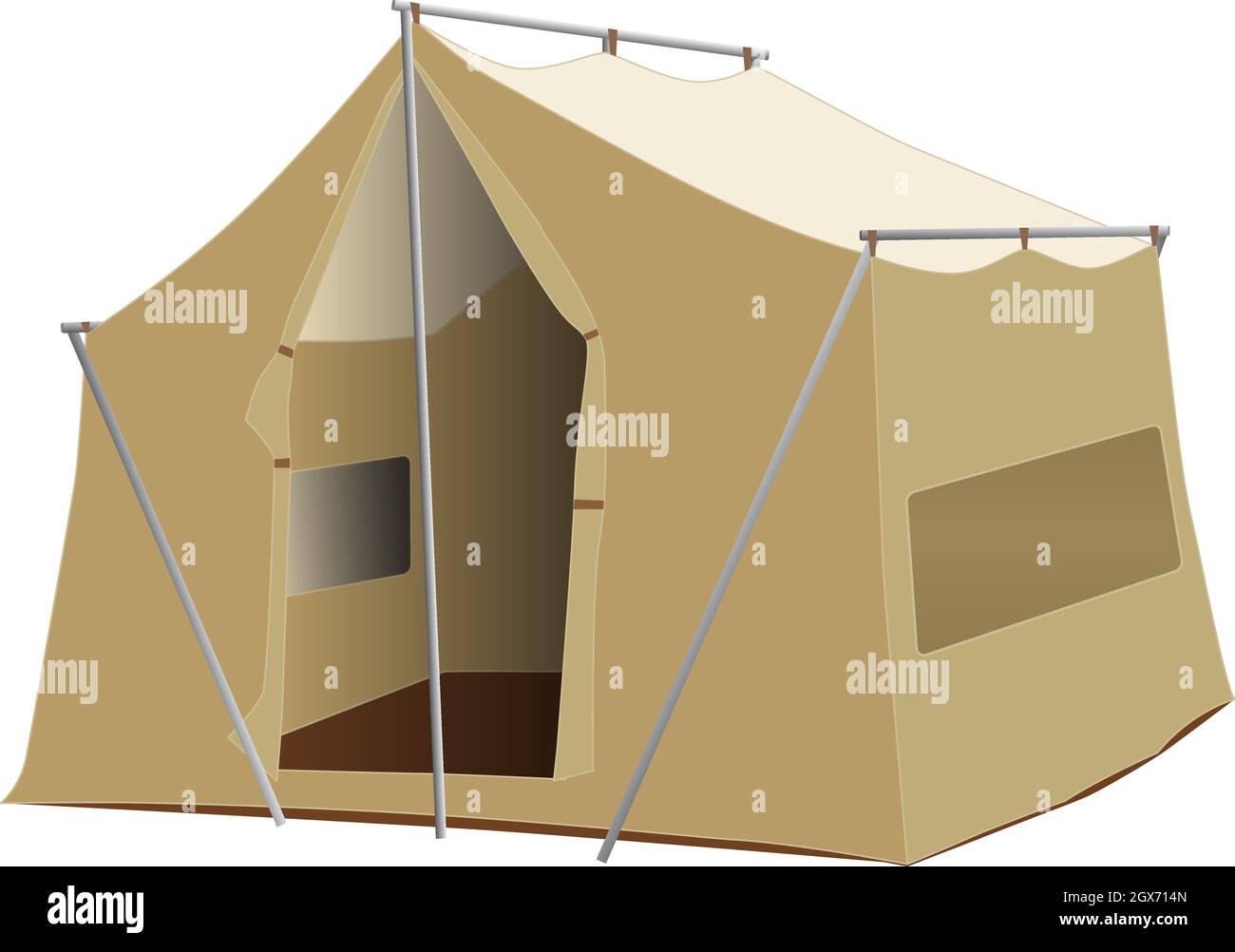 Large vintage family camping tent - Vector Illustration Stock Vector ...