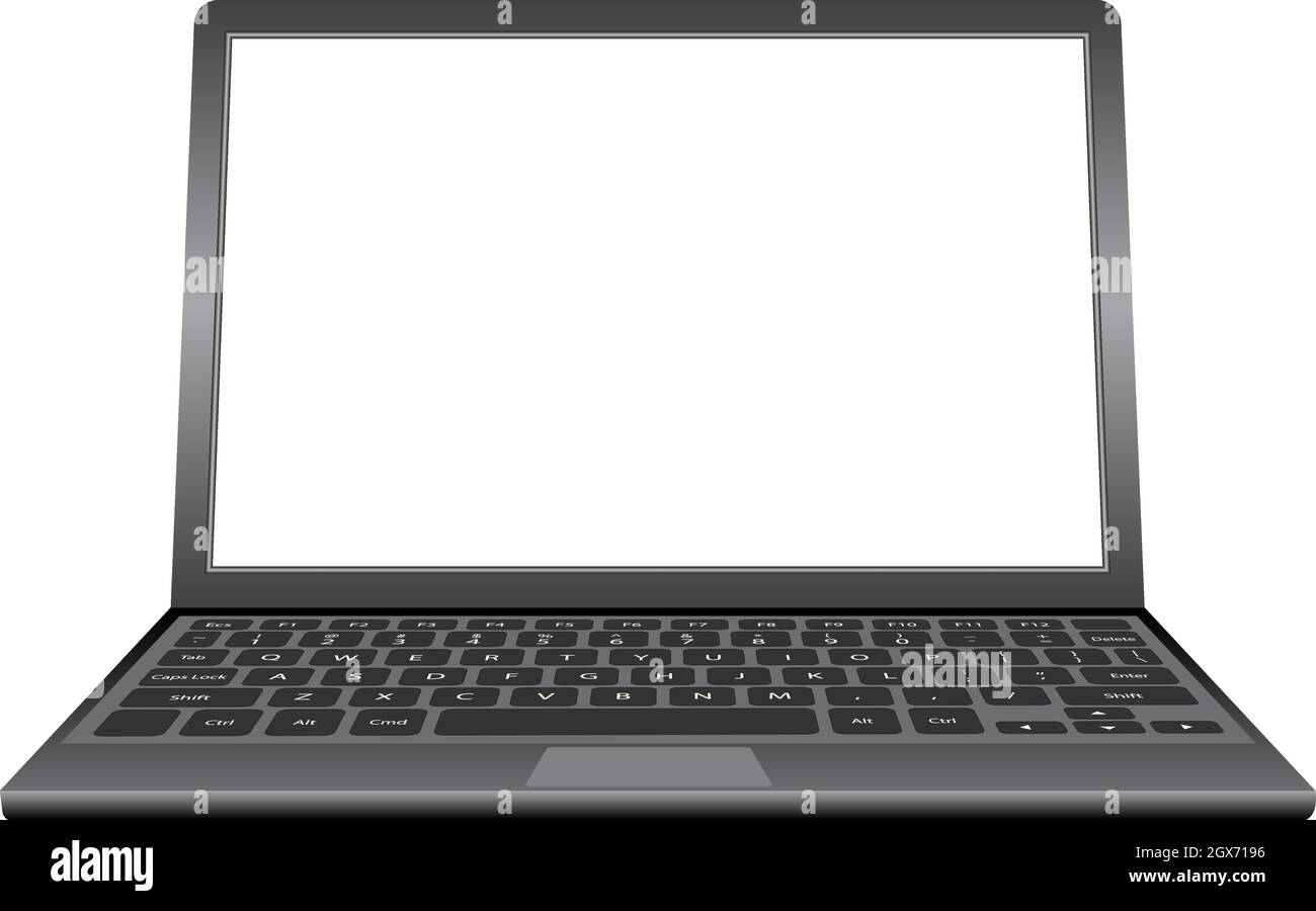 Open laptop dark background Stock Vector Images - Alamy