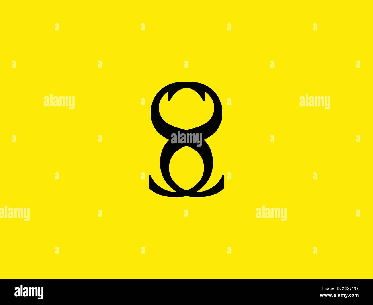 LETTER 8 LOGO DESIGN WITH NEGATIVE SPACE EFFECT FOR ILLUSTRATION Stock ...